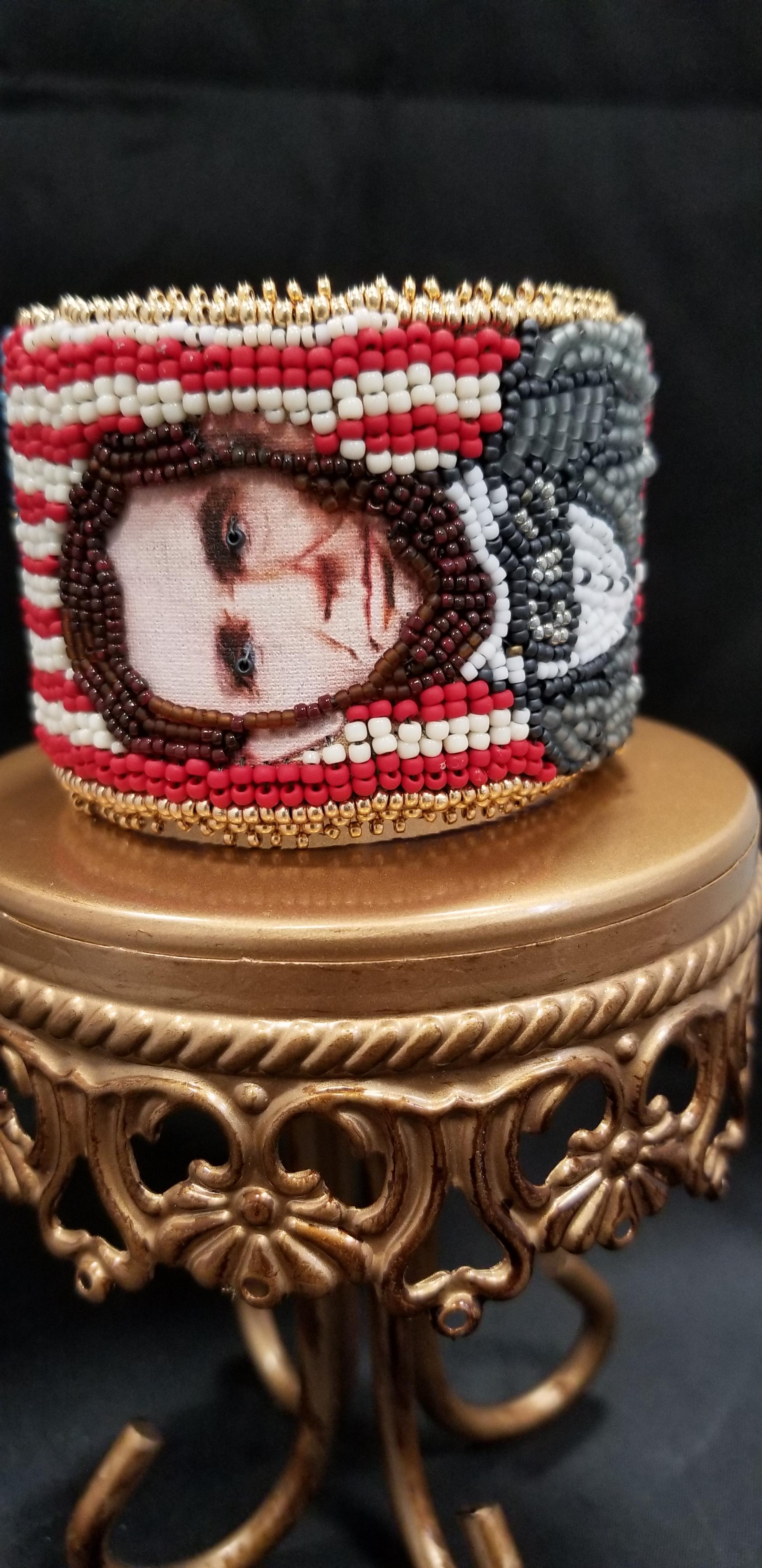 Abraham Lincoln Bead Embroidered Cuff ⋆ Behold Jewelry & Designs - West ...
