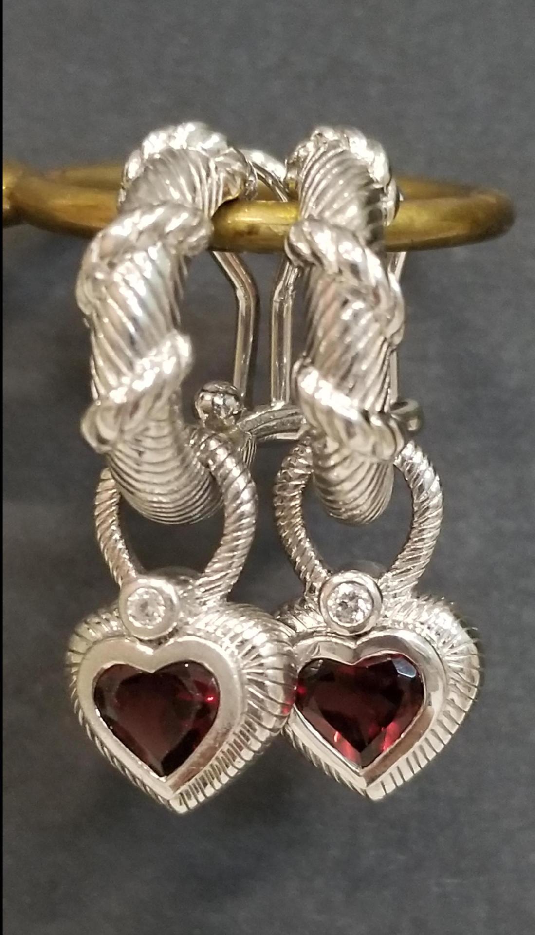 Judith Ripka Silver Hoop and Charms Earrings ⋆ Behold Jewelry & Designs ...