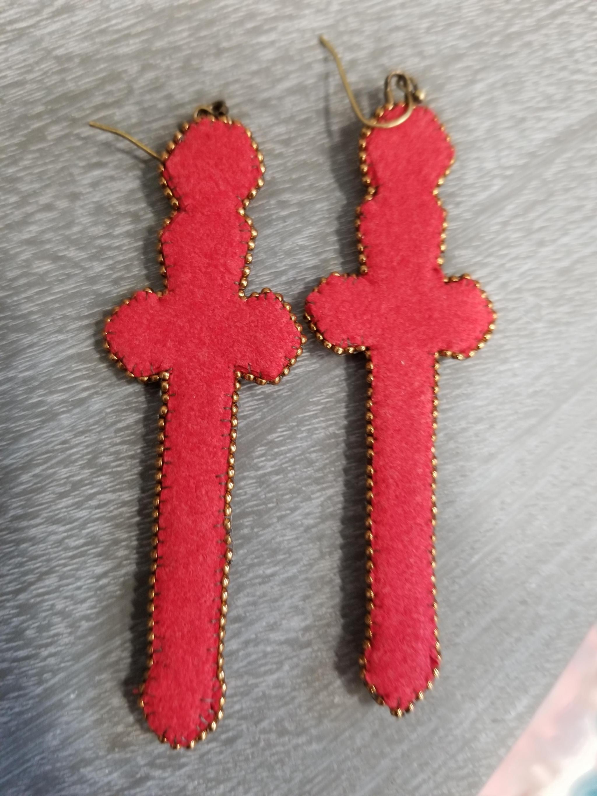 Medieval Knight Sword Bead Embroidered Earrings ⋆ Behold Jewelry ...
