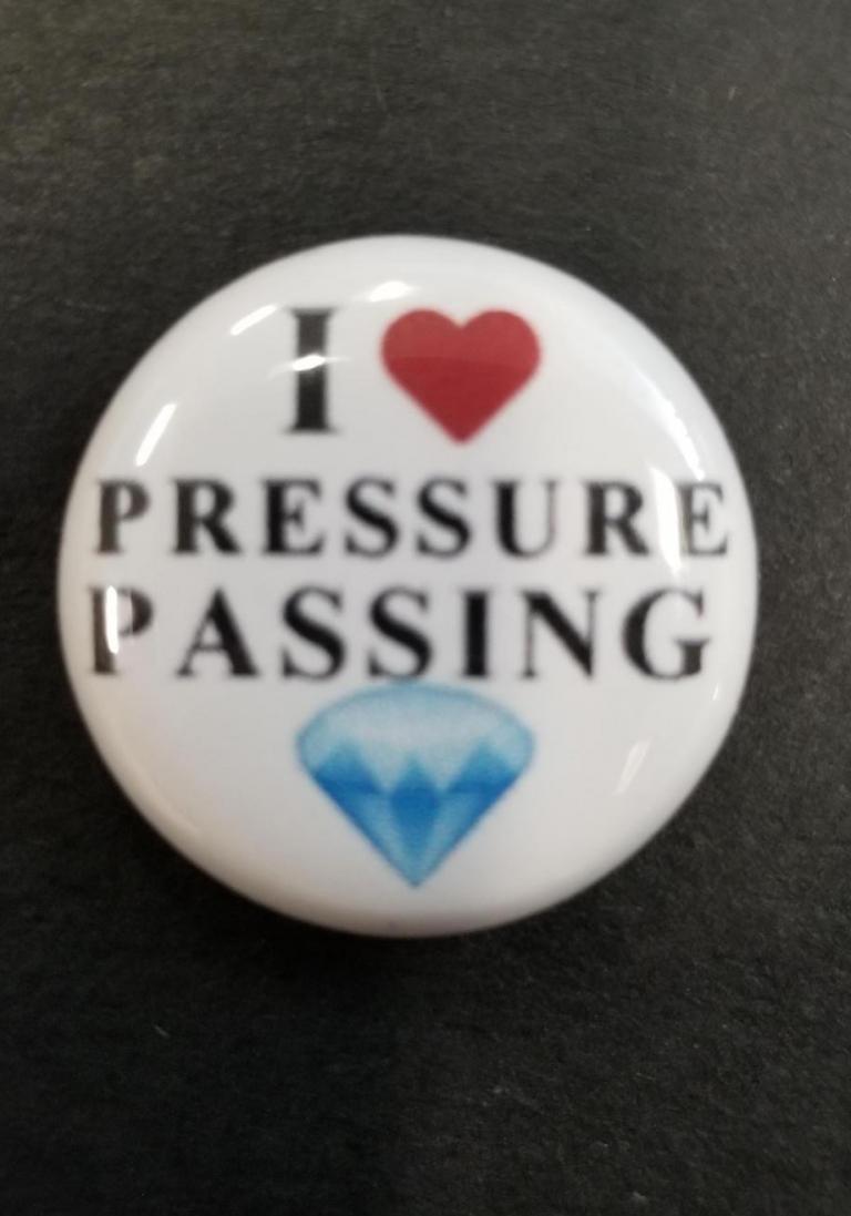 I LOVE PRESSURE PASSING PIN ⋆ Behold Jewelry & Designs - West Hartford, CT