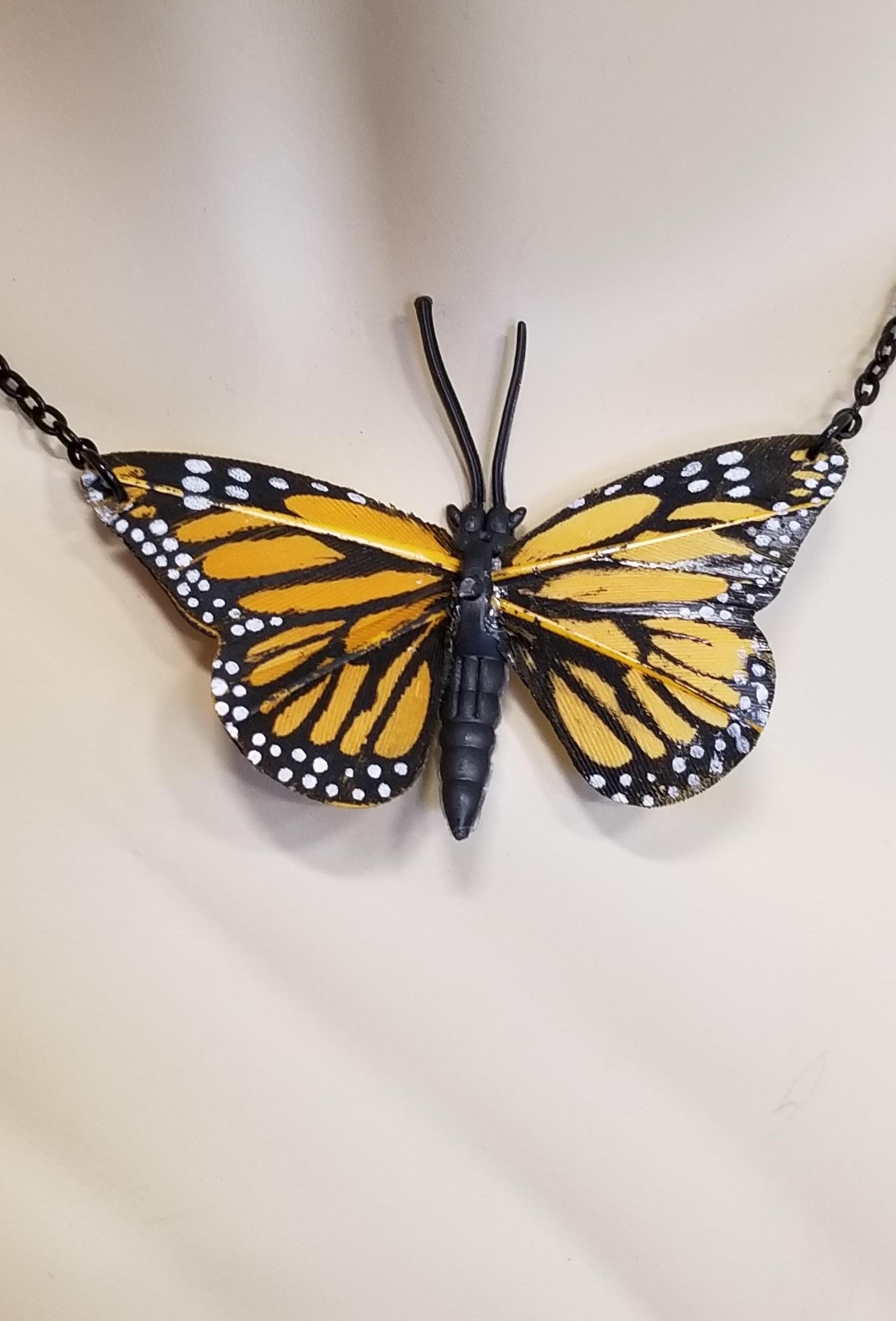 Monarch Butterfly Feather Necklace ⋆ Behold Jewelry & Designs - West ...