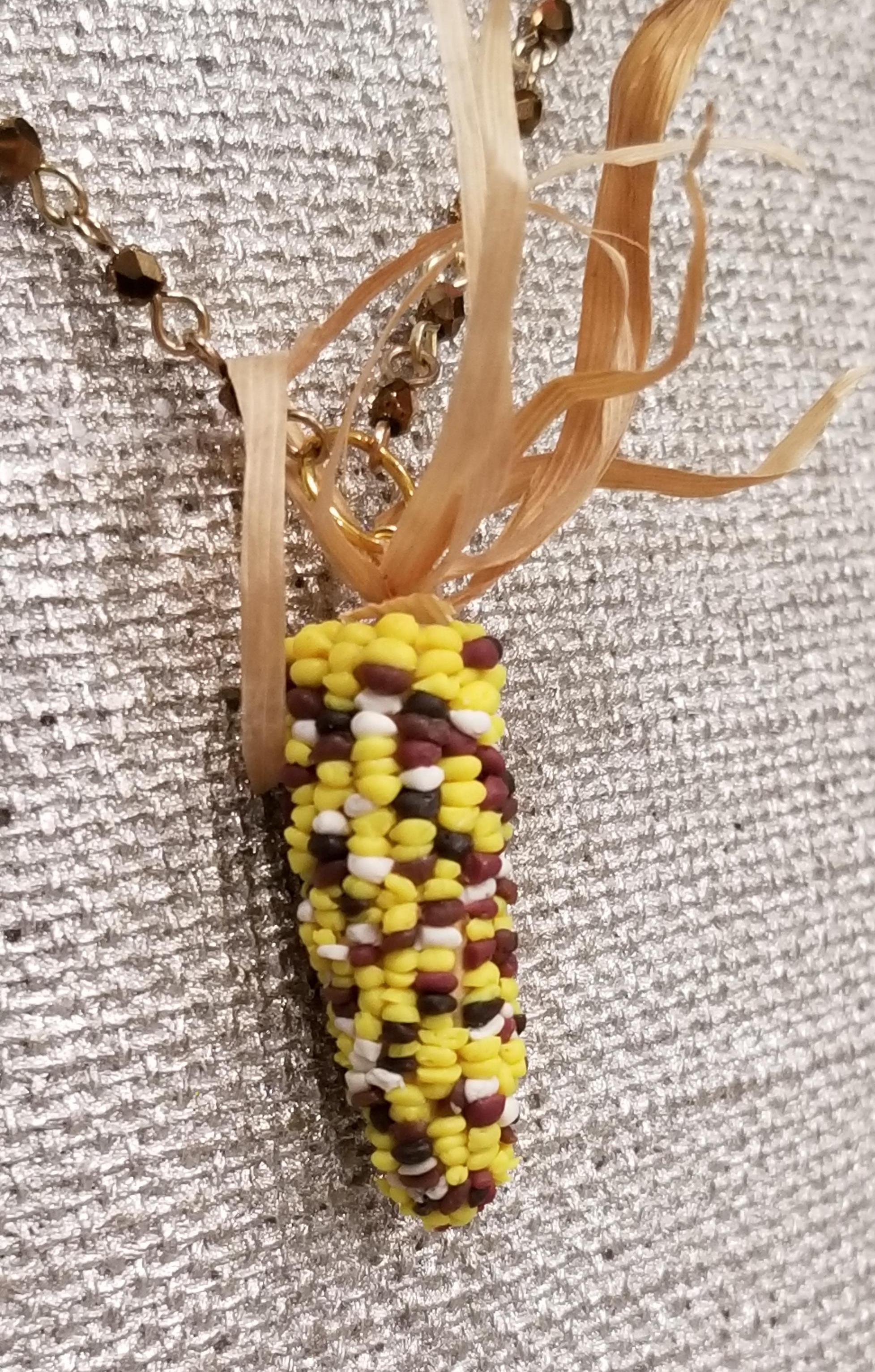 Indian Corn Polymer Clay Handmade Necklace ⋆ Behold Jewelry & Designs ...