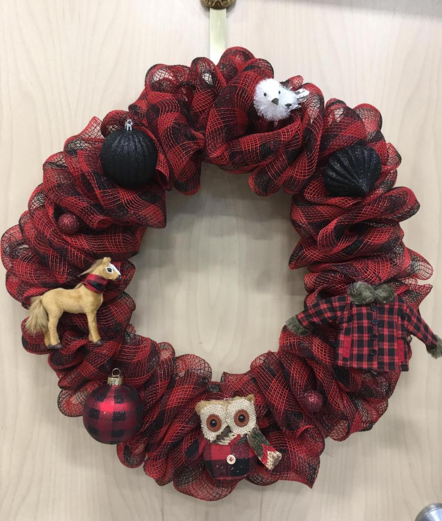 Buffalo Plaid Deco Mesh Bubble Wreath ⋆ Behold Jewelry & Designs - West ...