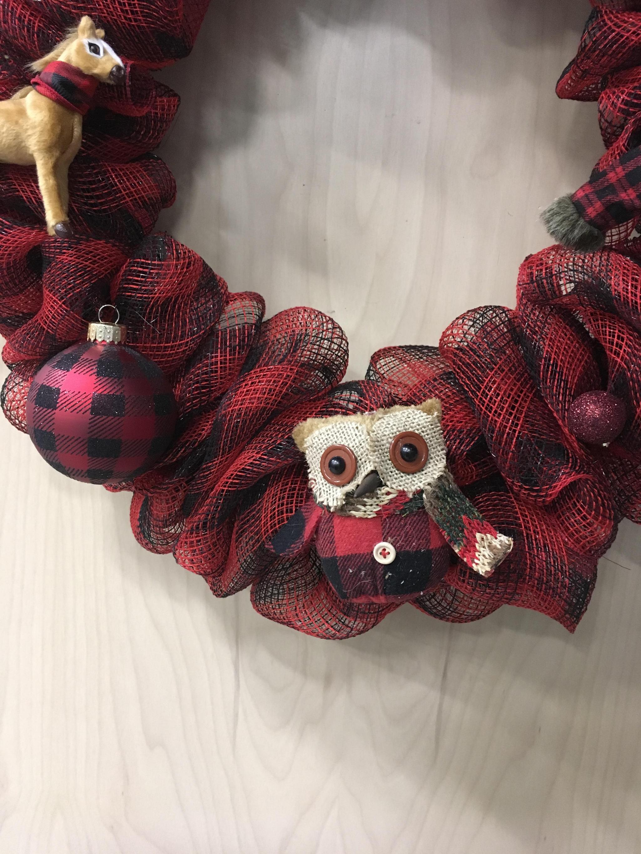 Buffalo Plaid Deco Mesh Bubble Wreath ⋆ Behold Jewelry & Designs - West ...