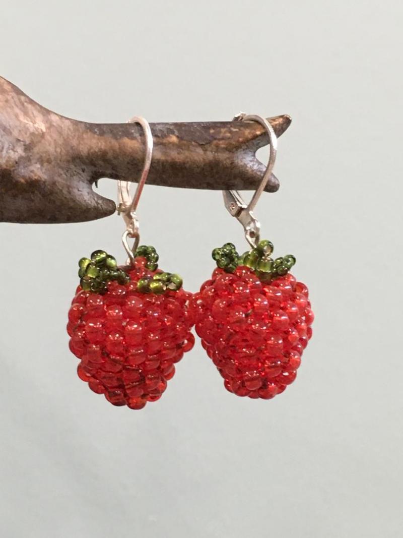 Red Raspberry Beaded Earrings ⋆ Behold Jewelry & Designs - West ...