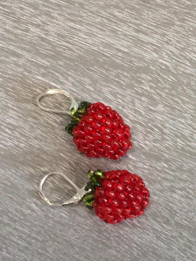 Red Raspberry Beaded Earrings ⋆ Behold Jewelry & Designs - West ...