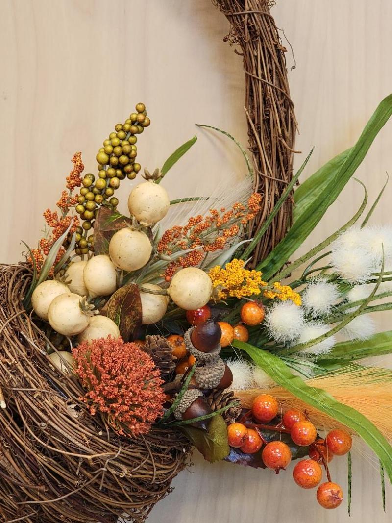 Cornucopia Fall Harvest Wreath ⋆ Behold Jewelry & Designs - West ...