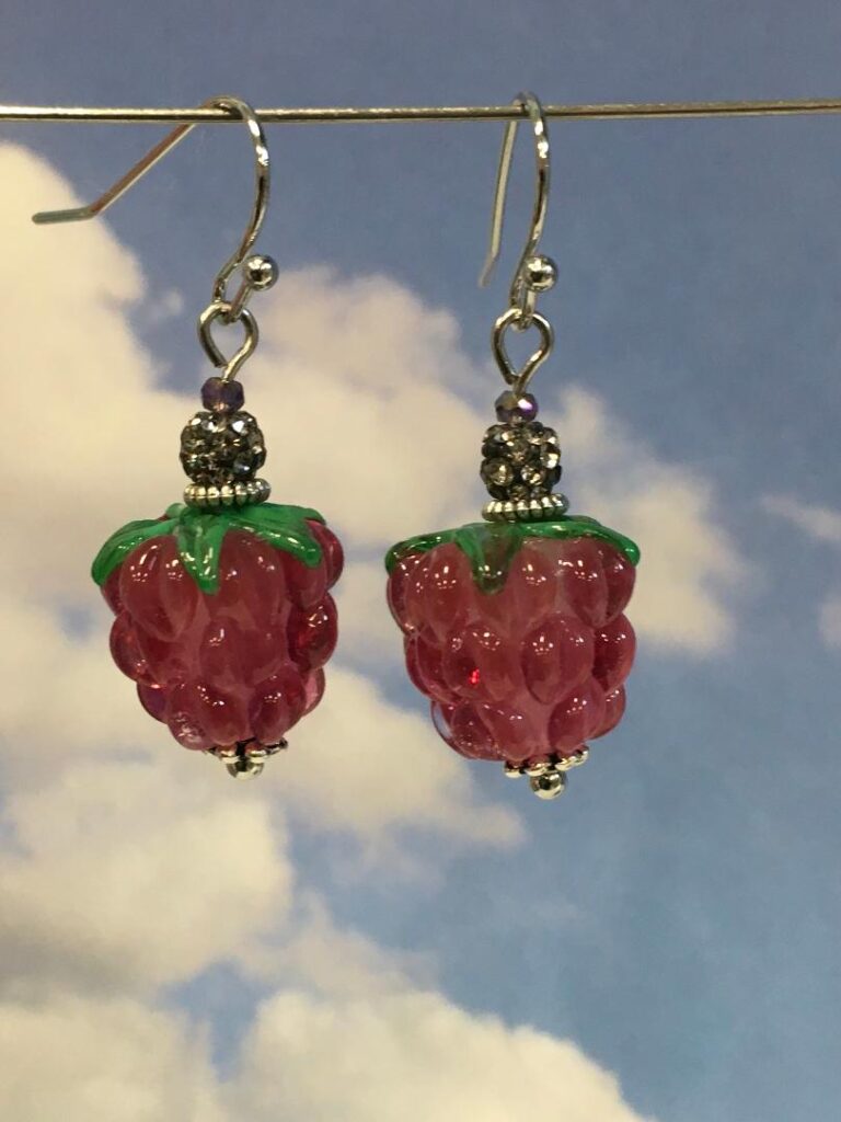 Red Raspberry Lampworks Earrings ⋆ Behold Jewelry & Designs - West ...